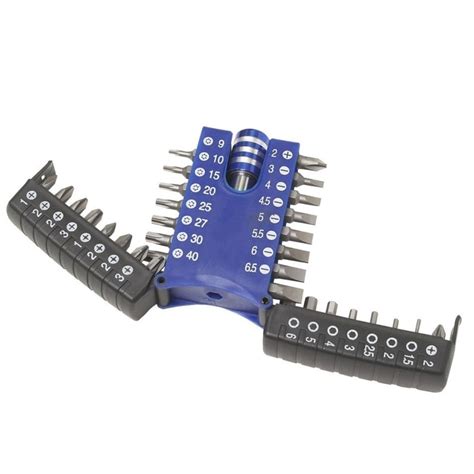 Blue Spot Tools Compact Screwdriver 33pc Bit Set With Holder 14157 Bluespot Sealants And Tools