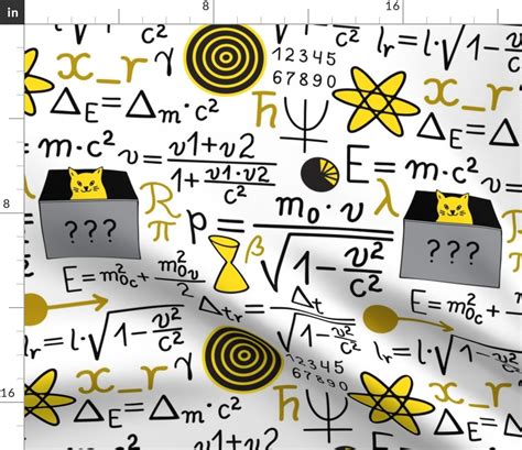 Physics Formula Symbols And Fabric Spoonflower