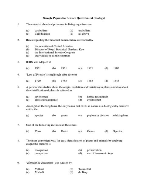 Biology Mcq Pdf Fruit Adenosine Triphosphate