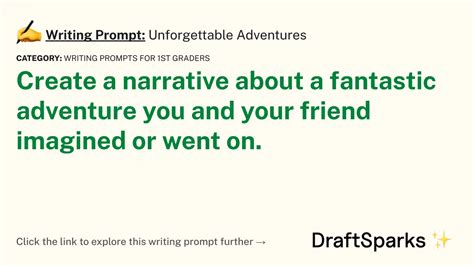 Writing Prompt Unforgettable Adventures • Draftsparks