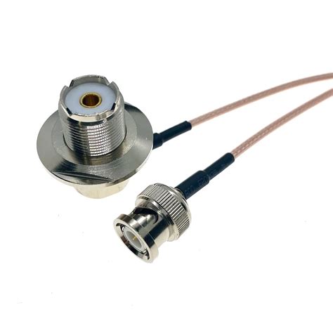 BNC Macho Para SO239 UHF Conector De Ngulo Direito Baixa Perda Jumper