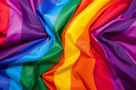 Close Up Of Rainbow Fabric Texture Background Rainbow Fabric Texture