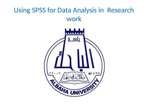 Pdf Using Spss For Data Analysis In Research Work