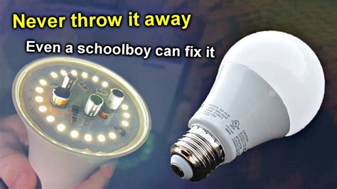 How to DISASSEMBLE and REPAIR an LED lamp WITHOUT A SOLDERING IRON Do ...