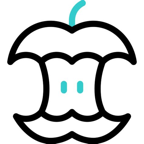 Icono De Corazón De Manzana Basic Accent Outline