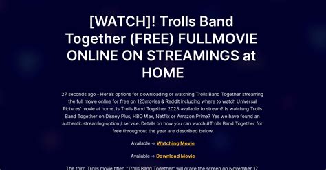 [watch] Trolls Band Together Free Fullmovie Online On Streamings At Home
