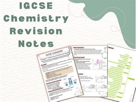 Cambridge Igcse Chemistry 0620 Revision Notes For All 19 Chapters Teaching Resources