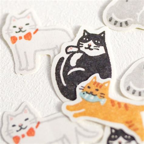 Furukawa Shiko Washi Sticker Set Cat