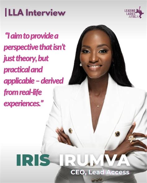 Lla Interview Features Iris Irumva Ceo Lead Access Leading Ladies Africa
