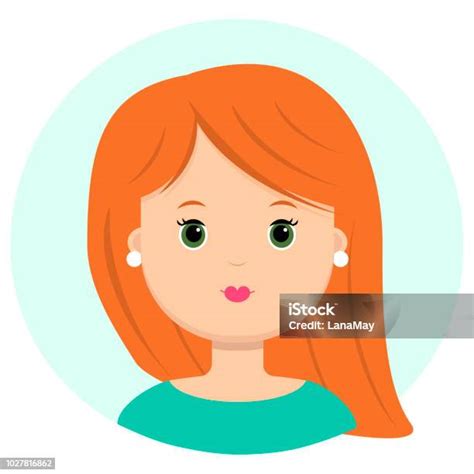 Wanita Muda Cantik Dengan Rambut Panjang Merah Potret Mode Modern Salon