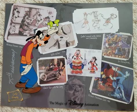 The Magic Of Disney Animation Goofy Moments 2007 Goofy With Signatures £149 51 Picclick Uk