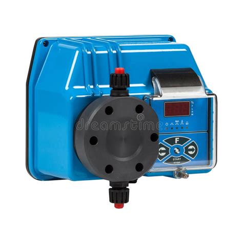 Industrial Pump Controller With Display Isolated On White Background