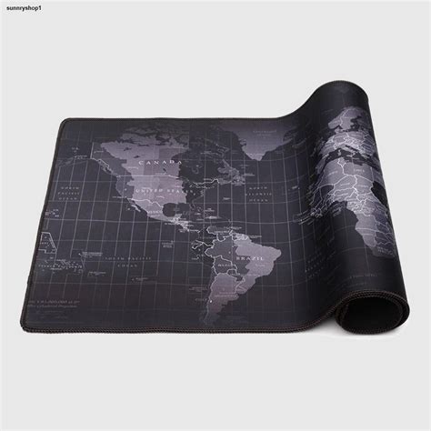 จัดส่งจากประเทศไทยluckyathome แผ่นรองเมาส์ แผ่นรองคีย์บอร์ด แผ่นรองเมาส์แบบยาว ขนาดใหญ่ สีดำ ลาย