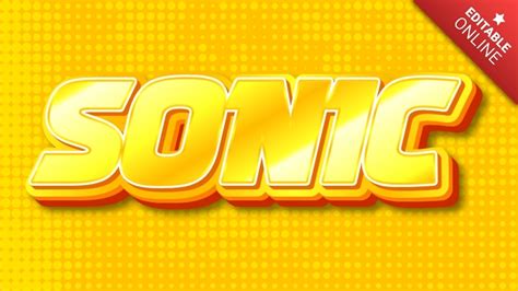 Sonic Luxury Golden 3d Text Effect Generator