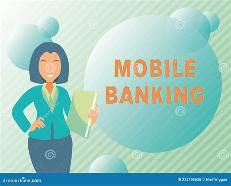 Conceptual Caption Mobile Banking Business Showcase To Create Financial Transactions With The