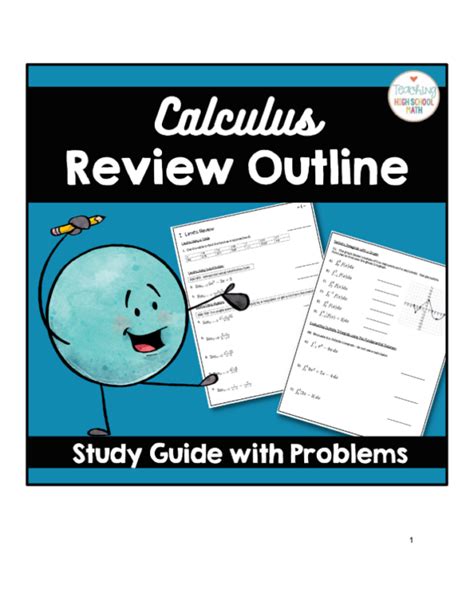 Calculus AP AB Review Study Guide With Problems Made By Teachers