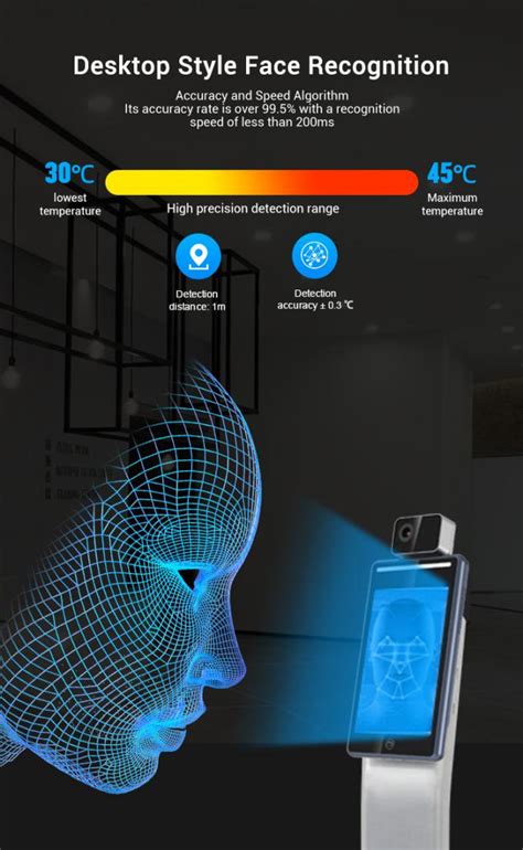WiFi Non Contact Face Thermal Scanner Face Recognition Temperature Measurement System