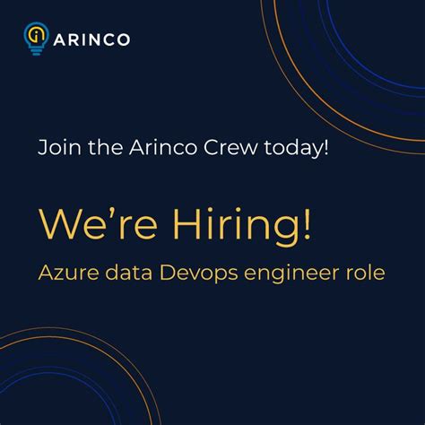 arinco on linkedin we re hiring azure data devops engineer 📢 are you