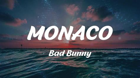 Bad Bunny Monaco Lyrics Youtube