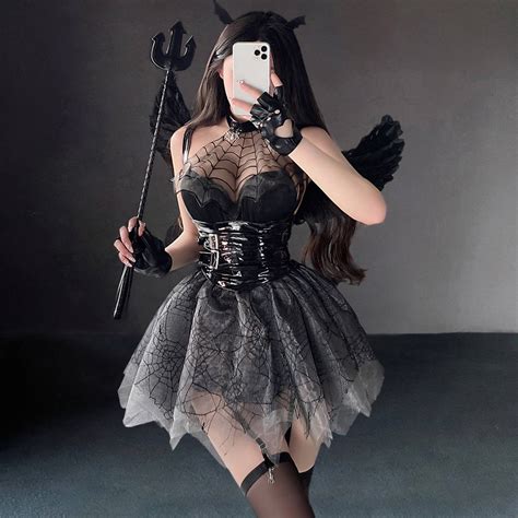 Sexy Spiderweb Mesh Lingerie Dress Yomorio