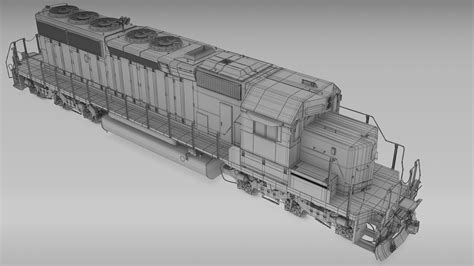 Locomotive Sd40 2 Kcs 3d Model 89 Max Fbx Obj Free3d