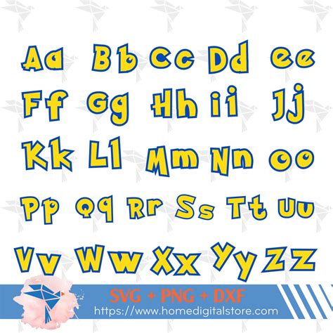 Pokemon Letters Svg Png Dxf