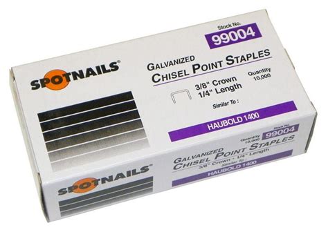 Spotnails 99004 3 8 X 1 4 Chisel Point Galvanized 1400 Series Fine W