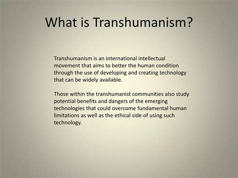 Ciu211 Transhumanism Ppt