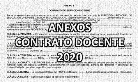 Imprimir Anexos Para Contrato Docente 2020