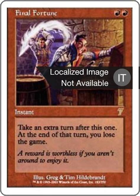 Final Fortune · Seventh Edition 7ed 182 · Scryfall Magic The