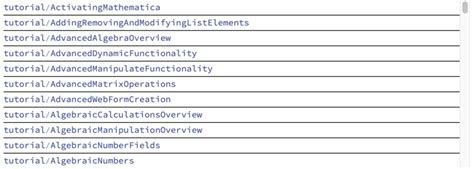documentation directory of wolfram language reference tutorials