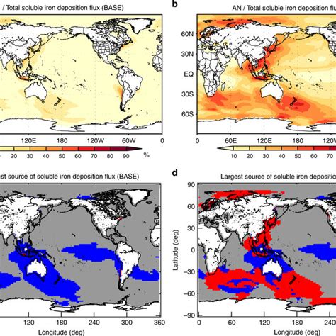 Source Contributions Of Soluble Iron Deposition Flux A B Global Download Scientific Diagram