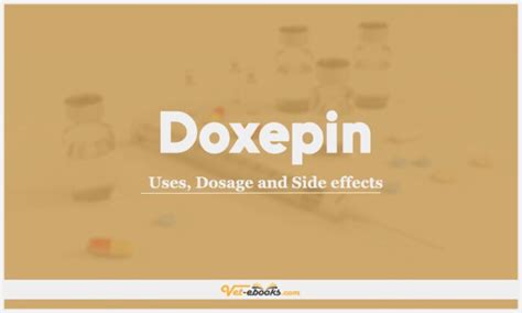 Doxepin Dose For Dogs And Cats Vet Drugs List