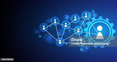 기어 장치를 연결하는 혁신 시스템 자동 톱니 바퀴 시스템 및 컴퓨터의 미래 기술 Ep4 개념에 대한 스톡 벡터 아트 및 기타 이미지 개념 비즈니스 사람들 Istock