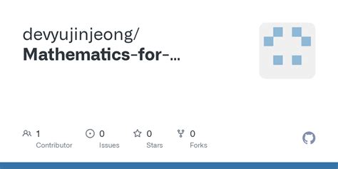 Github Devyujinjeongmathematics For Machine Learning