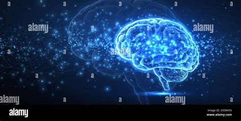 Digital Brain Illustration Concept Artificial Intelligence Brain