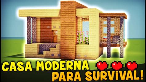 Minecraft Como Hacer Una Casa Moderna Para Survival FÁcil Y Rapido