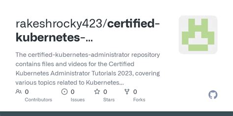 Github Rakeshrocky423certified Kubernetes Administrator By Priya