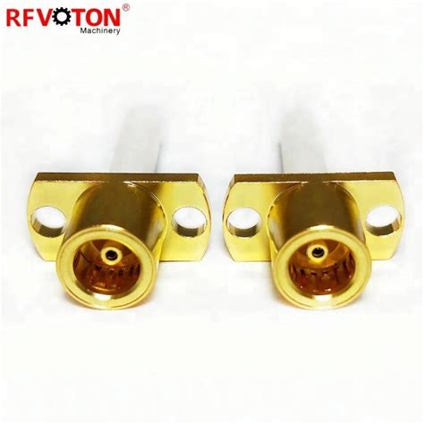 Flange Bma Connector Female Jack Flange 2 Holes Panel Mount Straight Rf