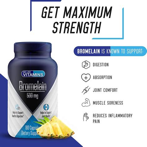 Bromelain Supplement Natural Pineapple Extract With Proteolytic
