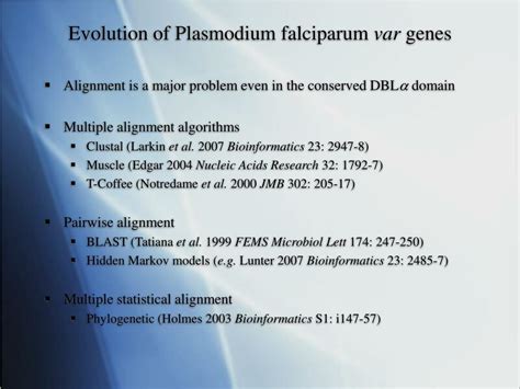 Ppt Evolution Of Plasmodium Falciparum Var Antigen Genes Powerpoint
