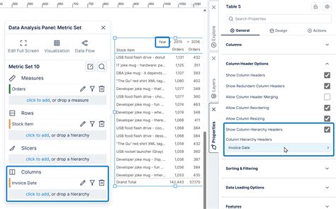 Using A Table Visualization Data Visualizations Documentation