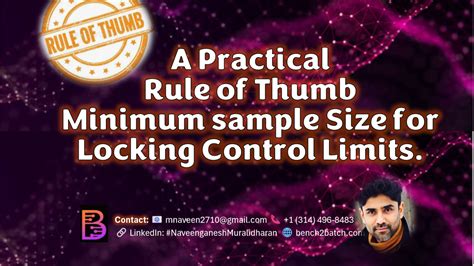 A Practical Rule Of Thumb For Locking Control Limits