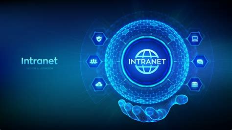 Intranet Konsep Global Network Connection Technology Berbentuk Bola Dengan Pola Grid Segi Enam