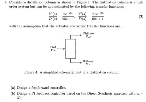 4 Consider A Distillation Column As Shown In Figure 4 The Distillation