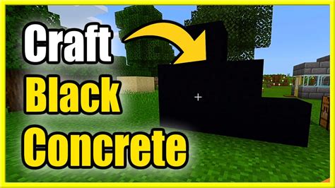 How To Make Black Concrete In Minecraft Survival Fast Recipe Tutorial