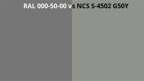 Ral 000 50 00 Vs Ncs S 4502 G50y Ral Colour Chart Uk