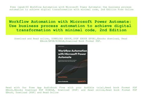 Ppt Free Epub Workflow Automation With Microsoft Power Automate