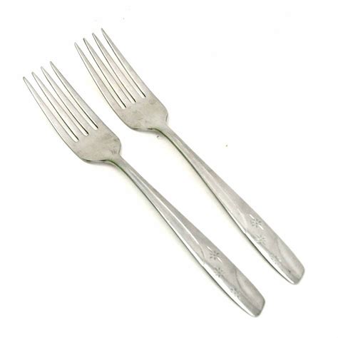Oneida Thor Starlet Stainless Flatware Dinner Forks Stars Etsy