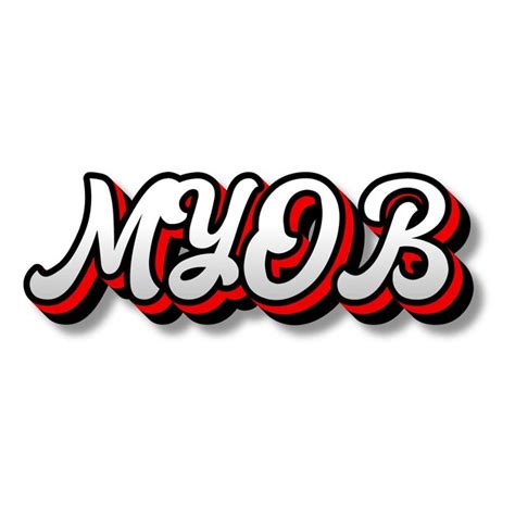 Premium Photo Myob Text 3d Silver Red Black White Background Photo 